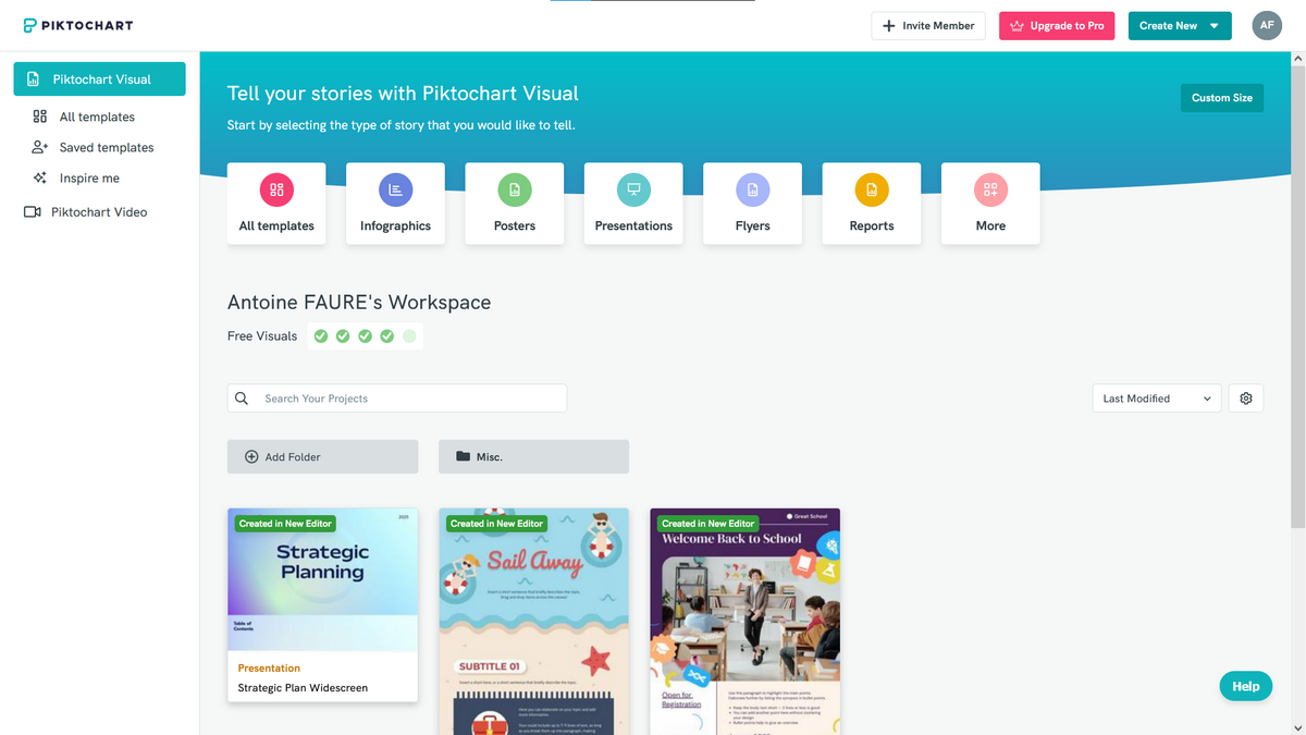 Télécharger Piktochart (gratuit) Web - Clubic