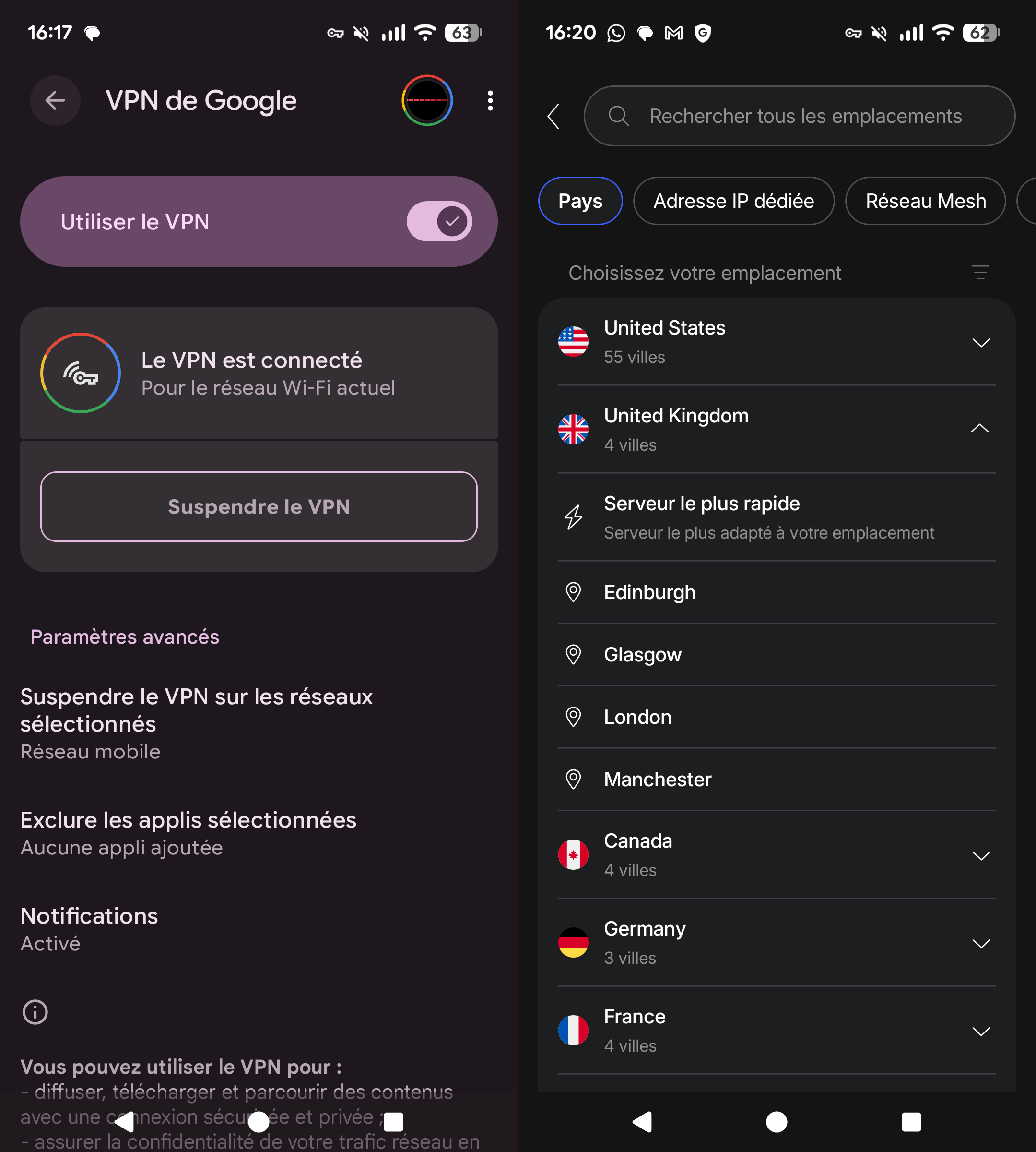 NordVPN ou Google VPN sur Pixel, lequel choisir