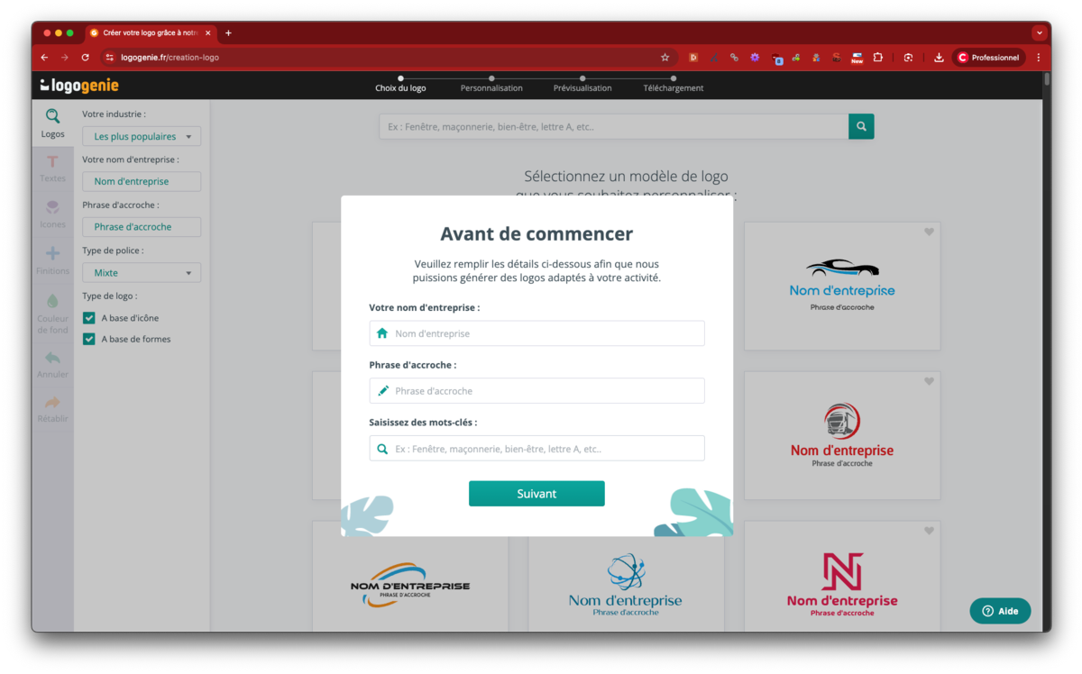 Télécharger LogoGenie (gratuit) Web - Clubic