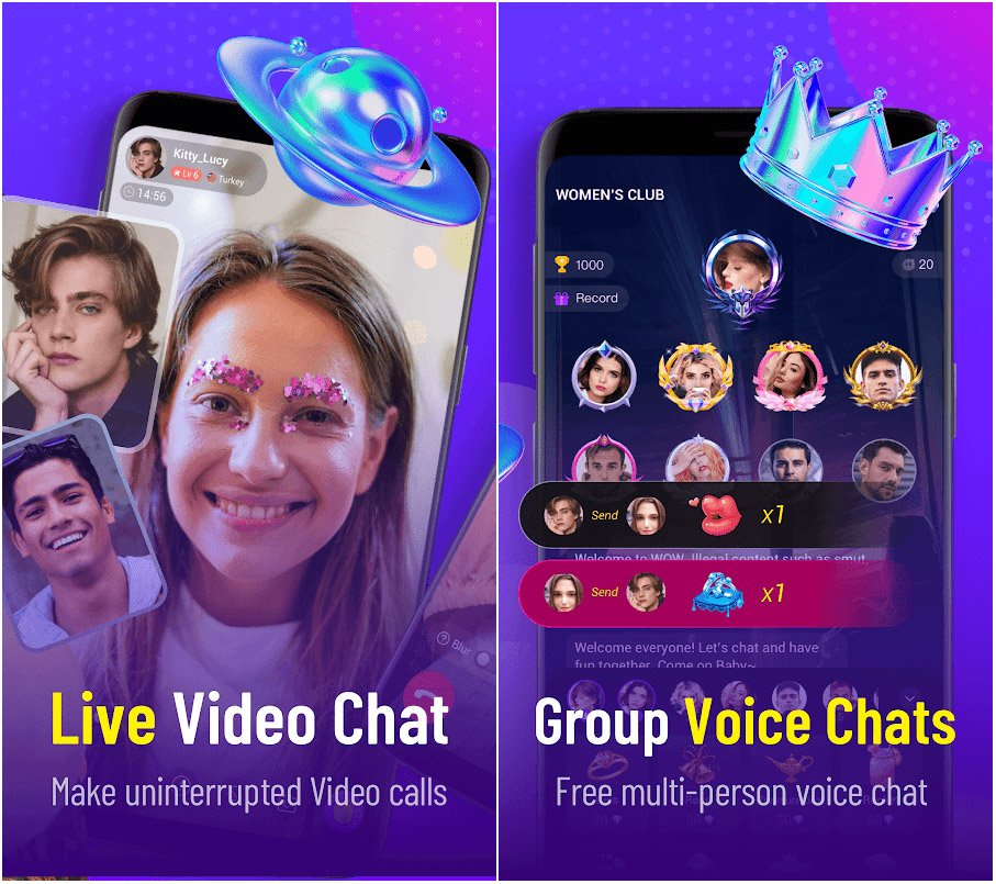 Télécharger WOW Pro-MeetLive Video Chats (gratuit) Android - Clubic