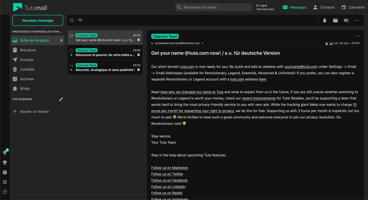 Télécharger Tuta (ex Tutanota) (gratuit) Web, Windows, Mac, Linux, iOS ...