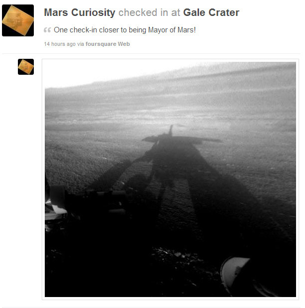 Insolite Le Rover Curiosity Fait Un Check In Sur Mars