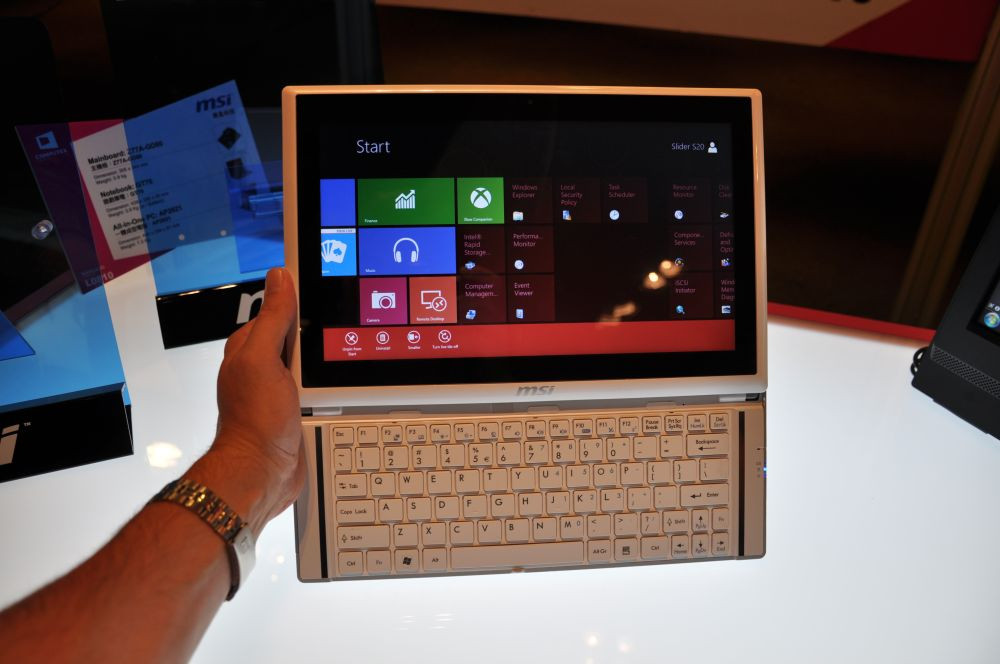 Computex 2012 : MSI dévoile le S20, un PC "slider" Windows 8