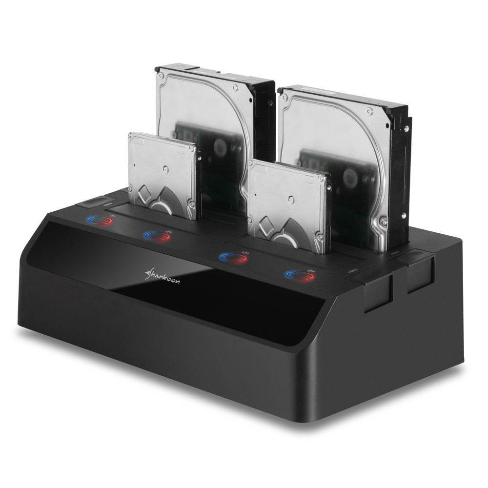 SATA QuickPort Quattro : un dock pour 4 disques durs chez Sharkoon