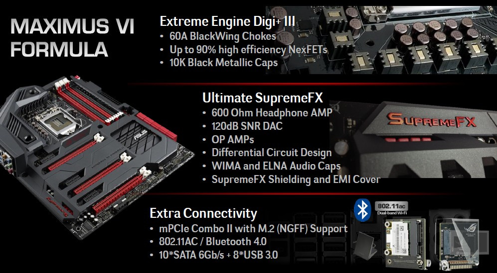 Asus ROG passe au Maximus VI avec Formula, Extreme et mini-ITX