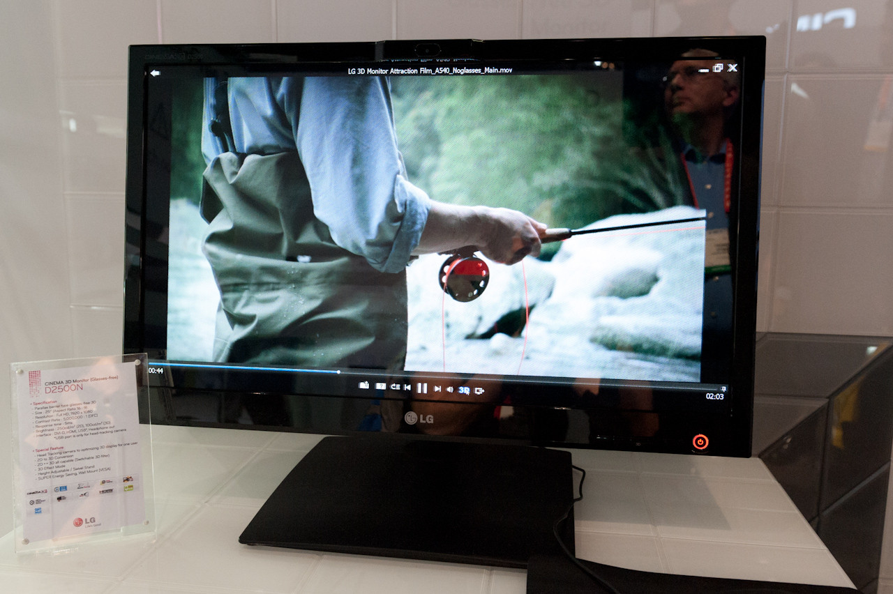 CES 2012 : LG Cinema 3D Monitor, l'écran 3D sans lunettes s'agrandit