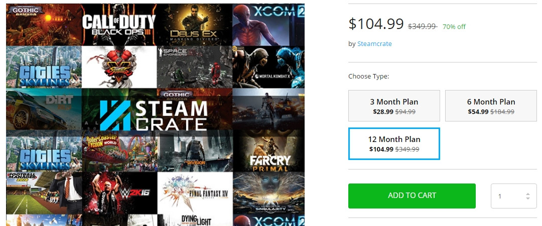 Bon plan : 10 jeux Steam par mois pour environ 6