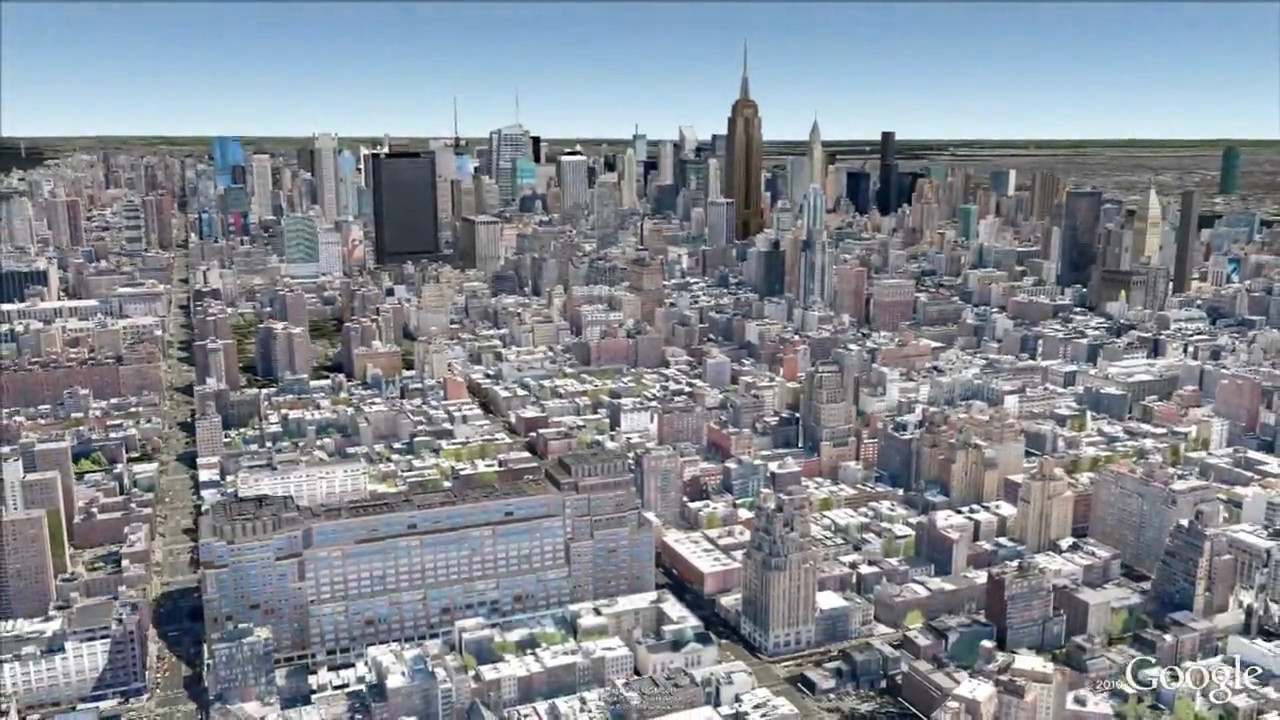 Google Earth : New York modélisé en 3D