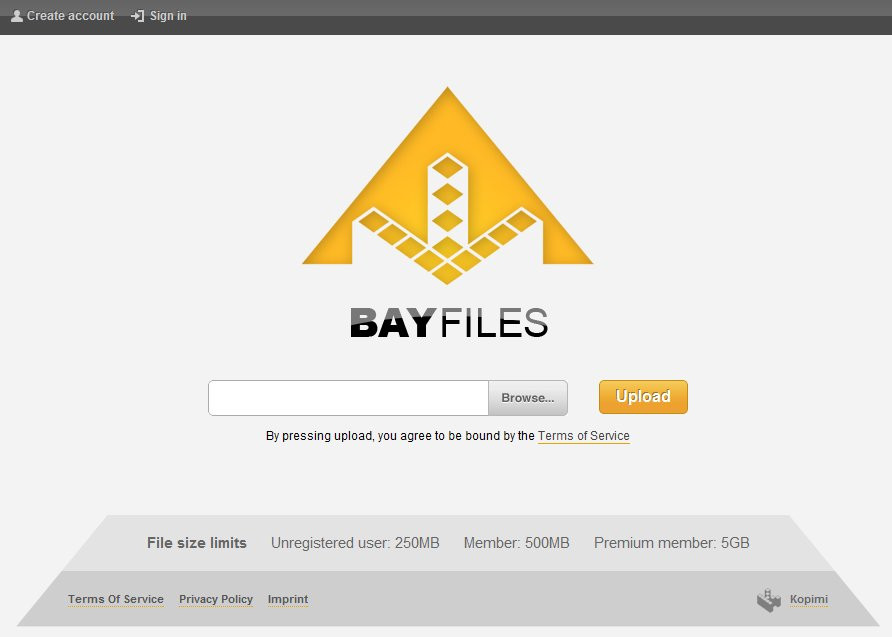 Bayfiles : The Pirate Bay ouvre un concurrent à Megaupload