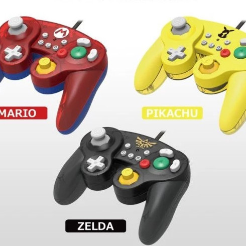 Switch : des manettes GameCube Mario, Zelda et Pikachu chez Hori