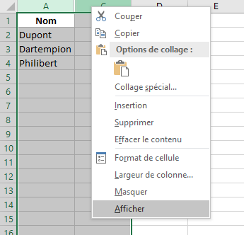 Tutoriel Excel : Comment masquer et démasquer des éléments