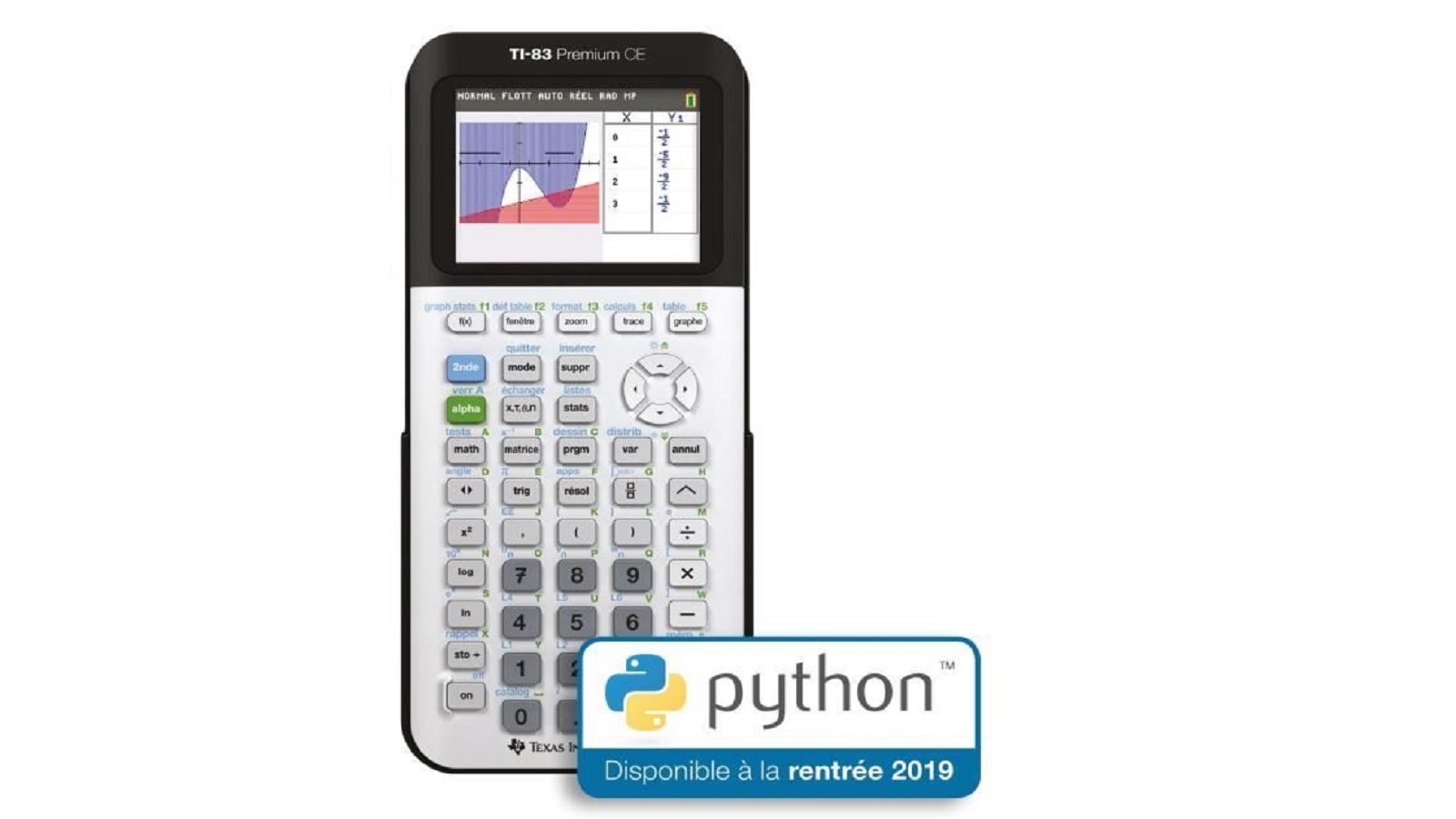 -15% sur la calculatrice Texas Instrument TI-83 Premium CE Python pour ...