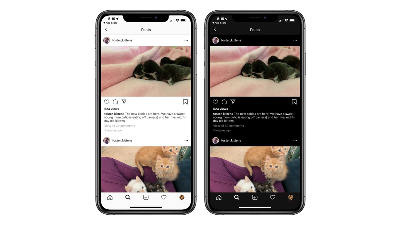 Instagram : le mode sombre enfin disponible sur iOS