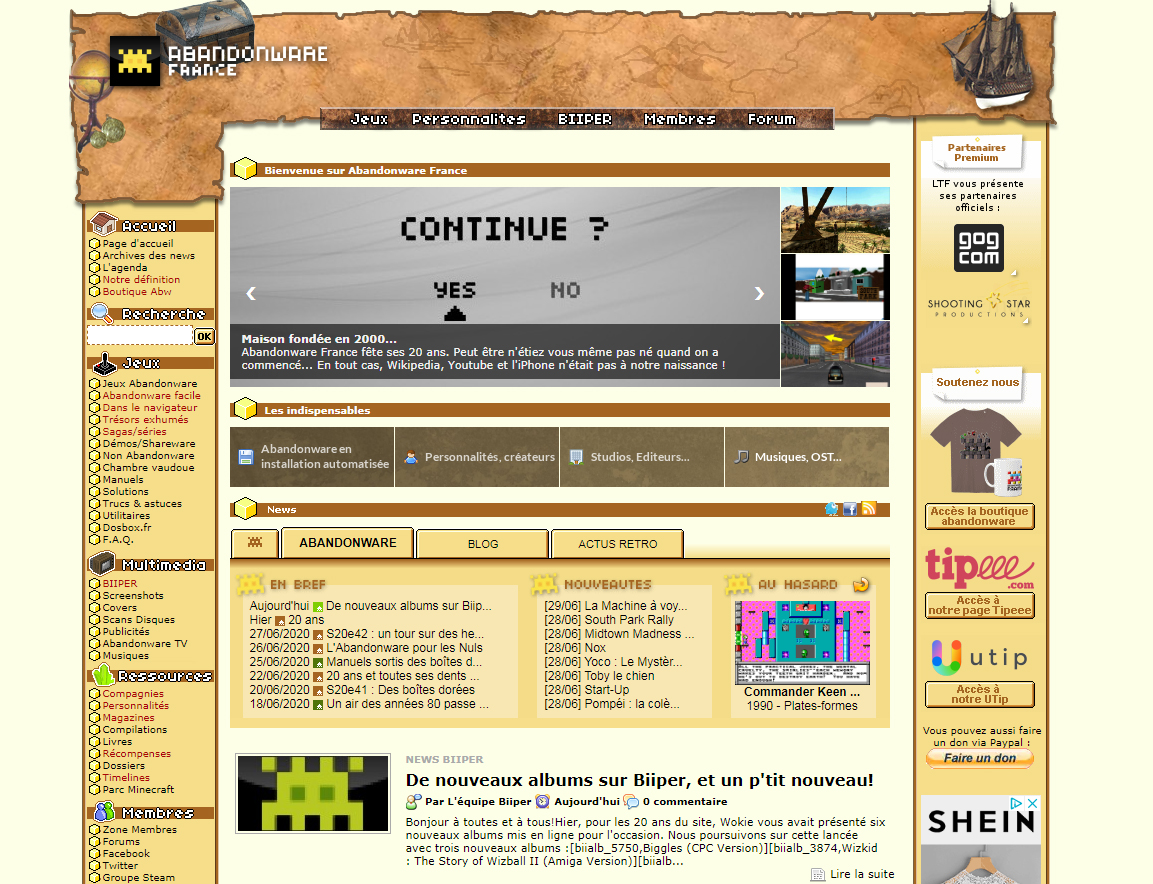Abandonware France fête ses 20 ans et offre 20 « nouveaux » jeux en cadeau