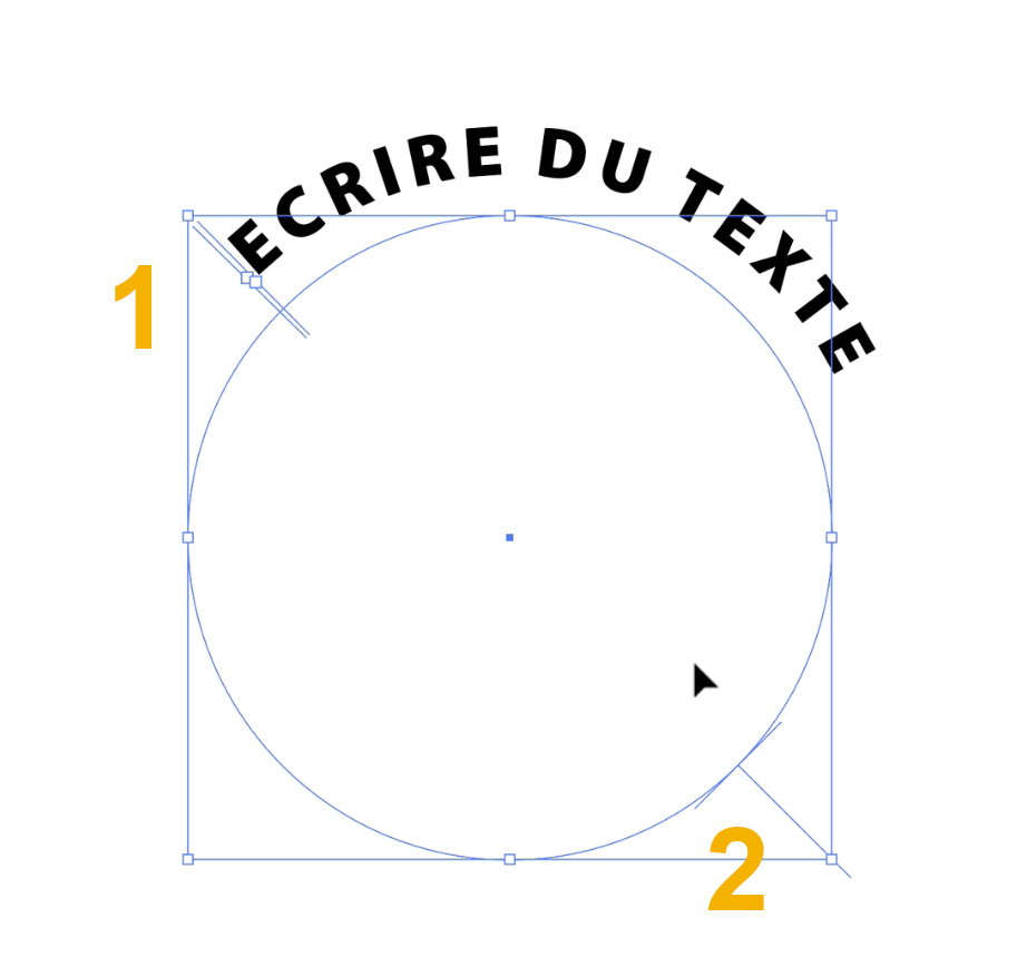 Comment écrire mon texte sur un cercle avec Illustrator