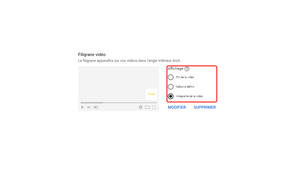 Comment ajouter un filigrane sur ses vidéos YouTube