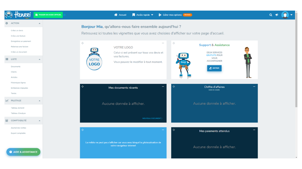 Avis Henrri : une solution de facturation gratuite pour les professionnels