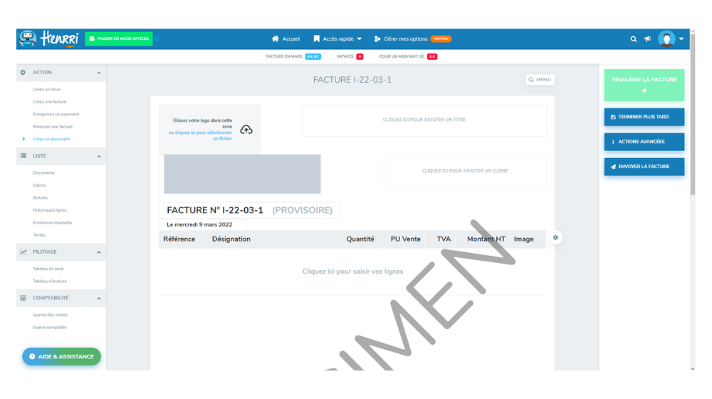 Avis Henrri : une solution de facturation gratuite pour les professionnels