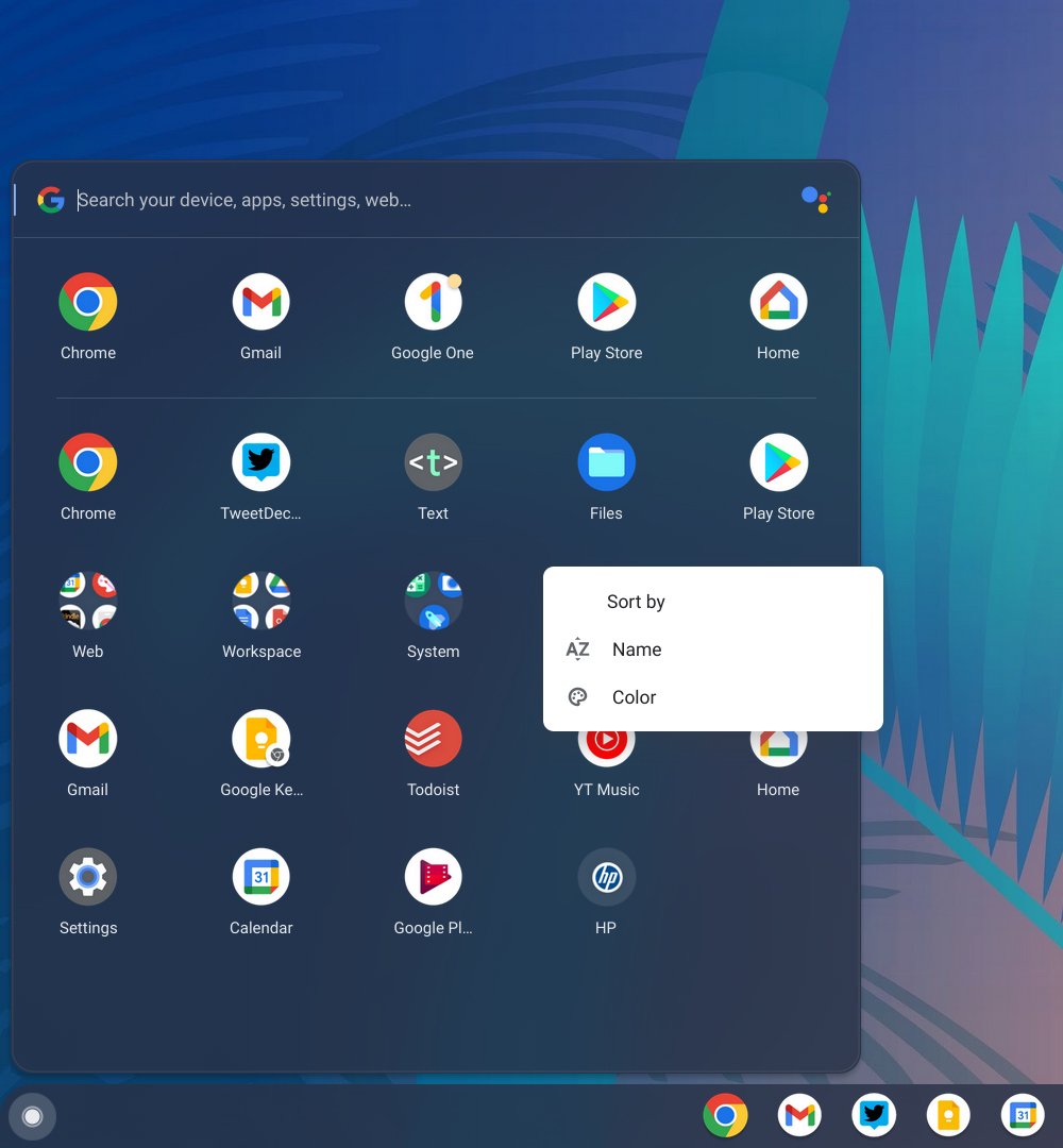 En version 101, Chrome OS s'offre un nouveau launcher