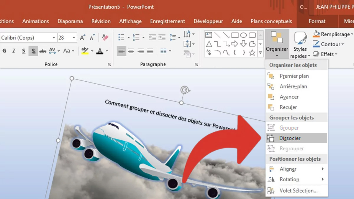 Comment grouper et dissocier des objets sur PowerPoint