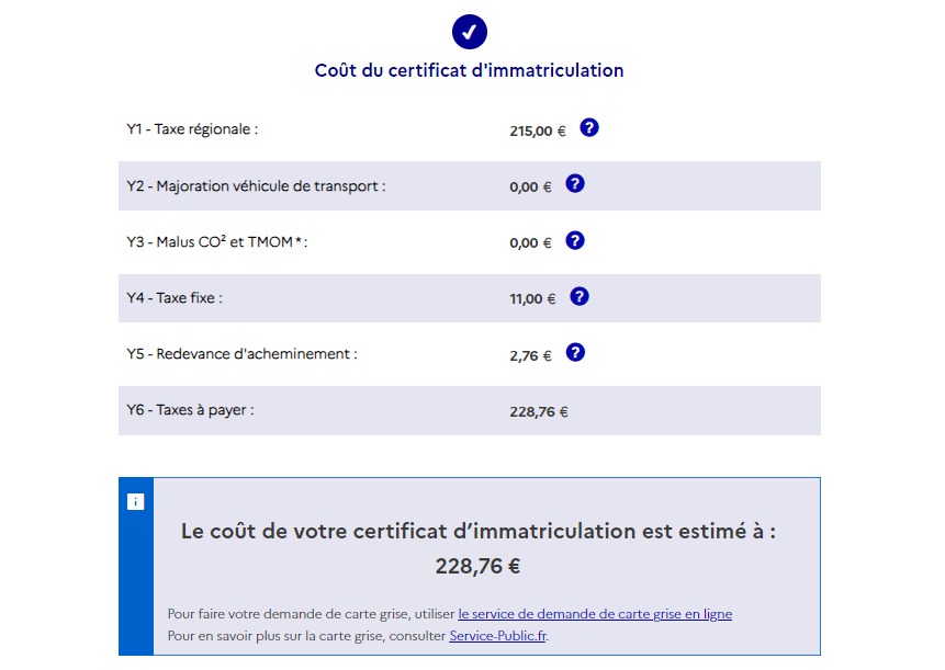 Combien va coûter ma carte grise ? Le gouvernement met en place un simulateur en ligne