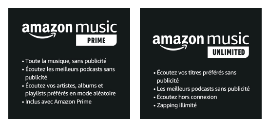 Amazon Music Unlimited ou Music Prime, quelles différences