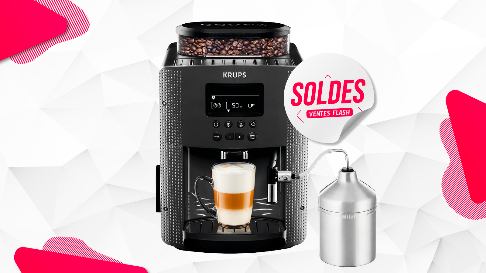 Cette machine à café à grains Krups est soldée aujourd'hui à -43%