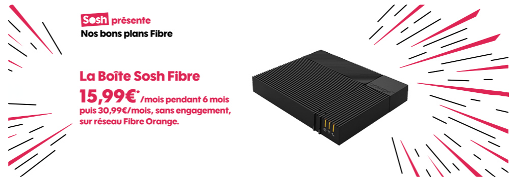 Bon plan Sosh : un forfait 10 Go à prix choc et la Fibre Sosh à moitié prix