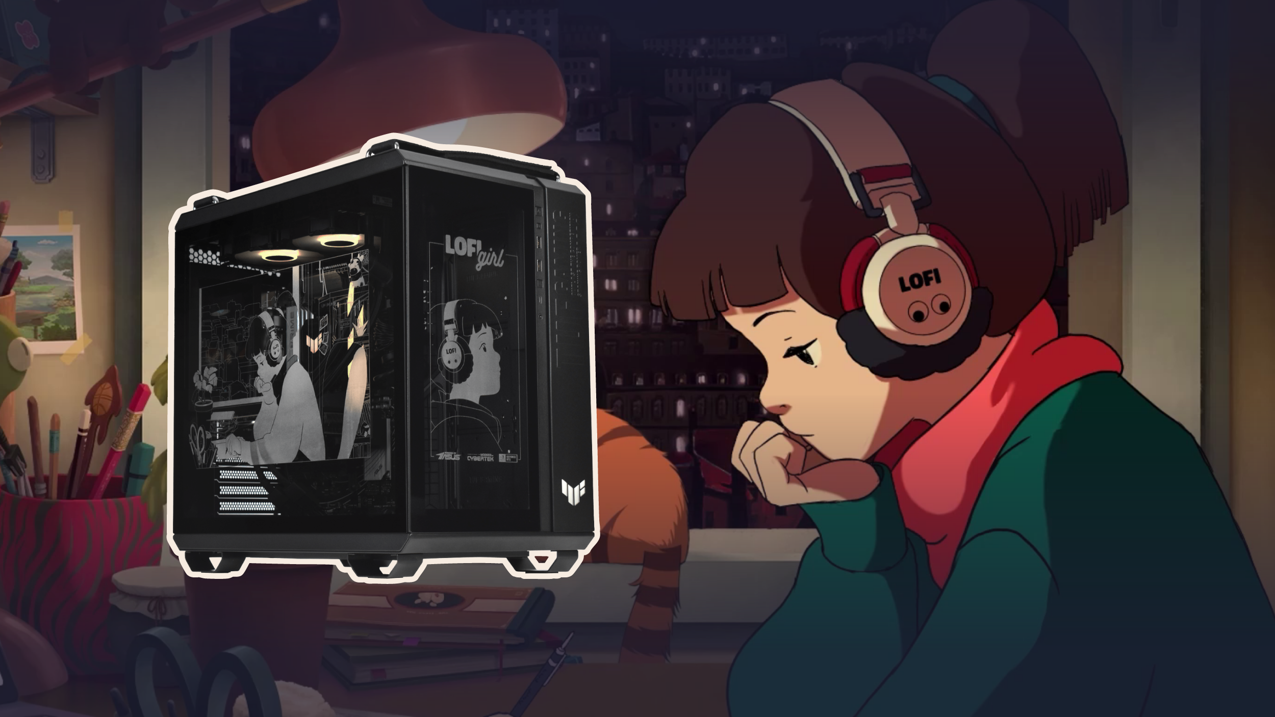 Découvrez l'incroyable PC gamer Lofi Girl intégré par Cybertek